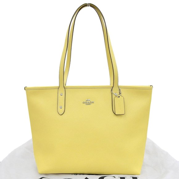 OTHERS | Bags | Coach Coach Tote Bag Leather Yellow F58846 | Poshmark